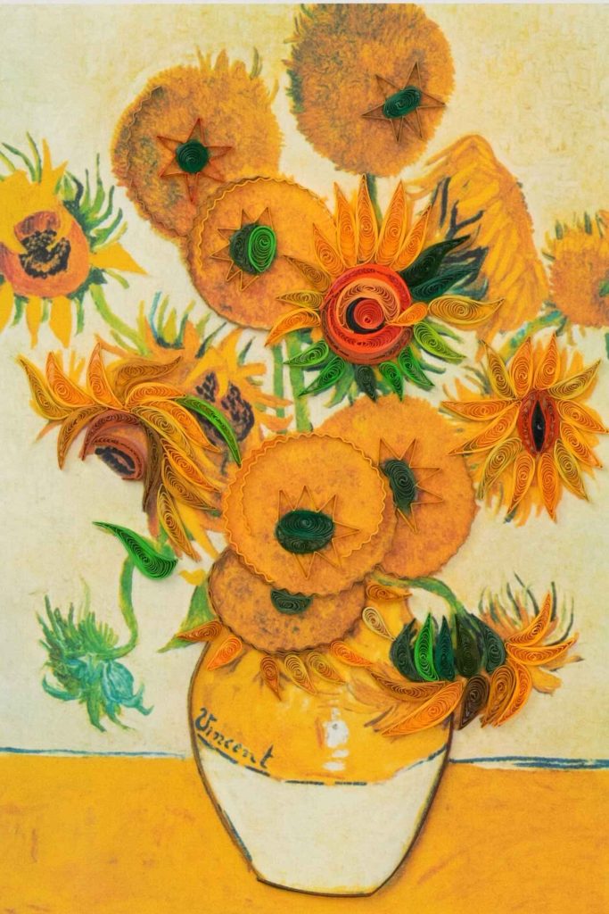 Quilling Sunflowers - Vincent van Gogh - Quilling Arts - Viet Net
